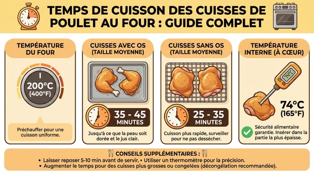 Temps de cuisson des cuisses de poulet au four : guide complet ...